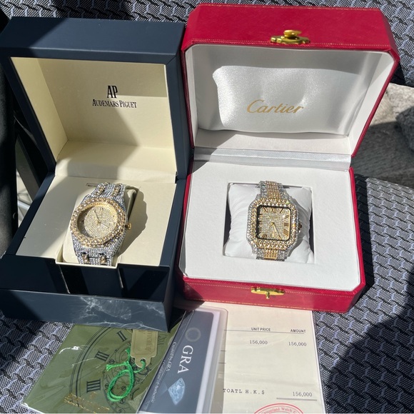 iced | Office | Audemars Piguet And Cartier Diamond Watches | Poshmark
